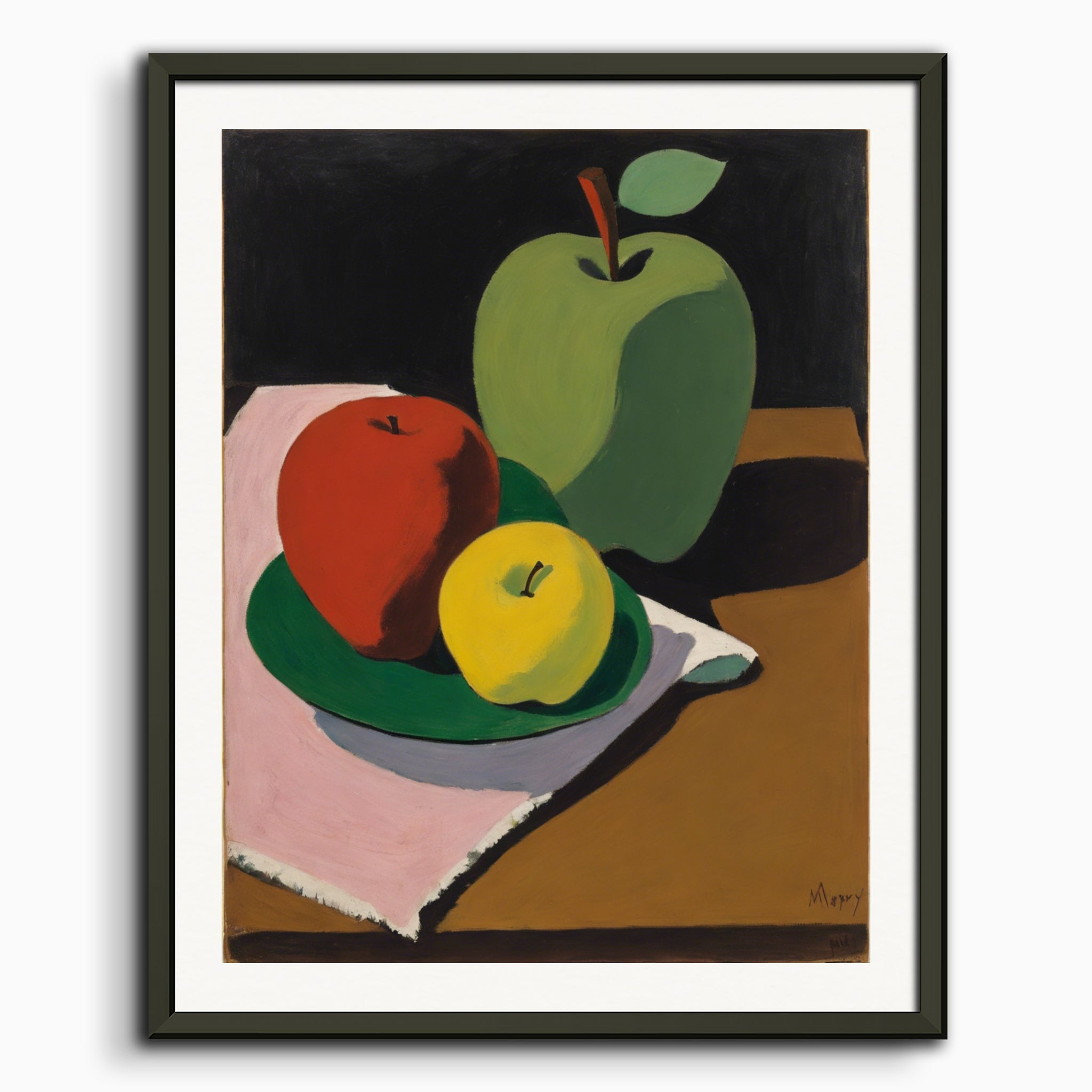 Figurativo íntimo americano, Manzanas - Póster | Lámina decorativa para ...