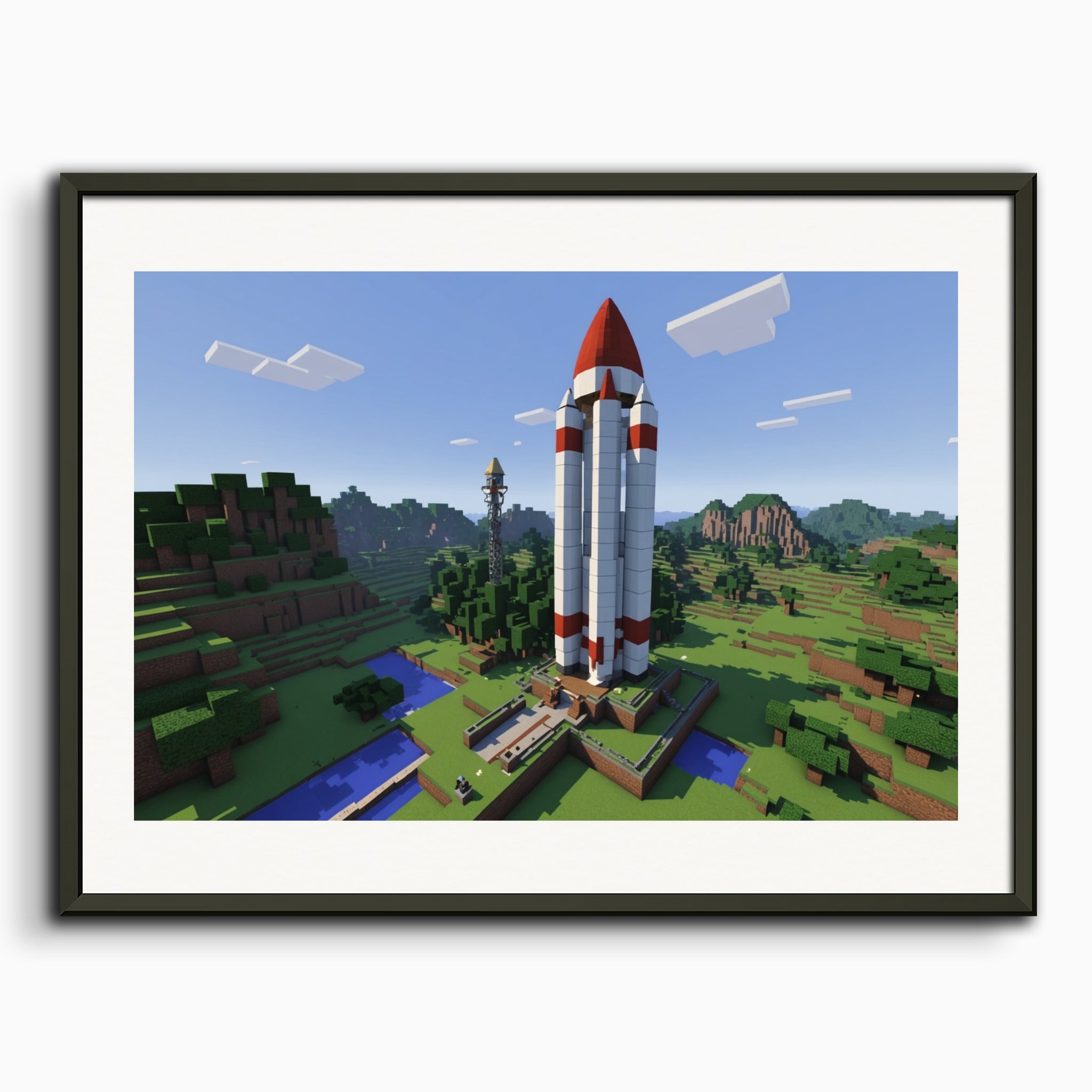 Minecraft, Cohete espacial - póster | Lámina decorativa para pared ...