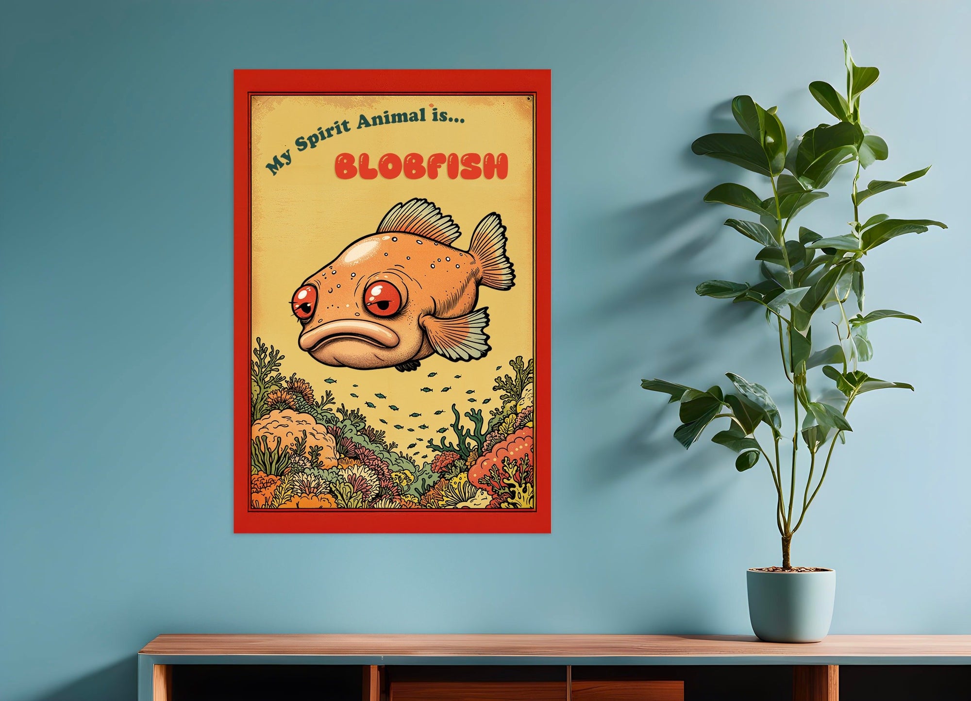 Póster de pez borrón | Posterscape