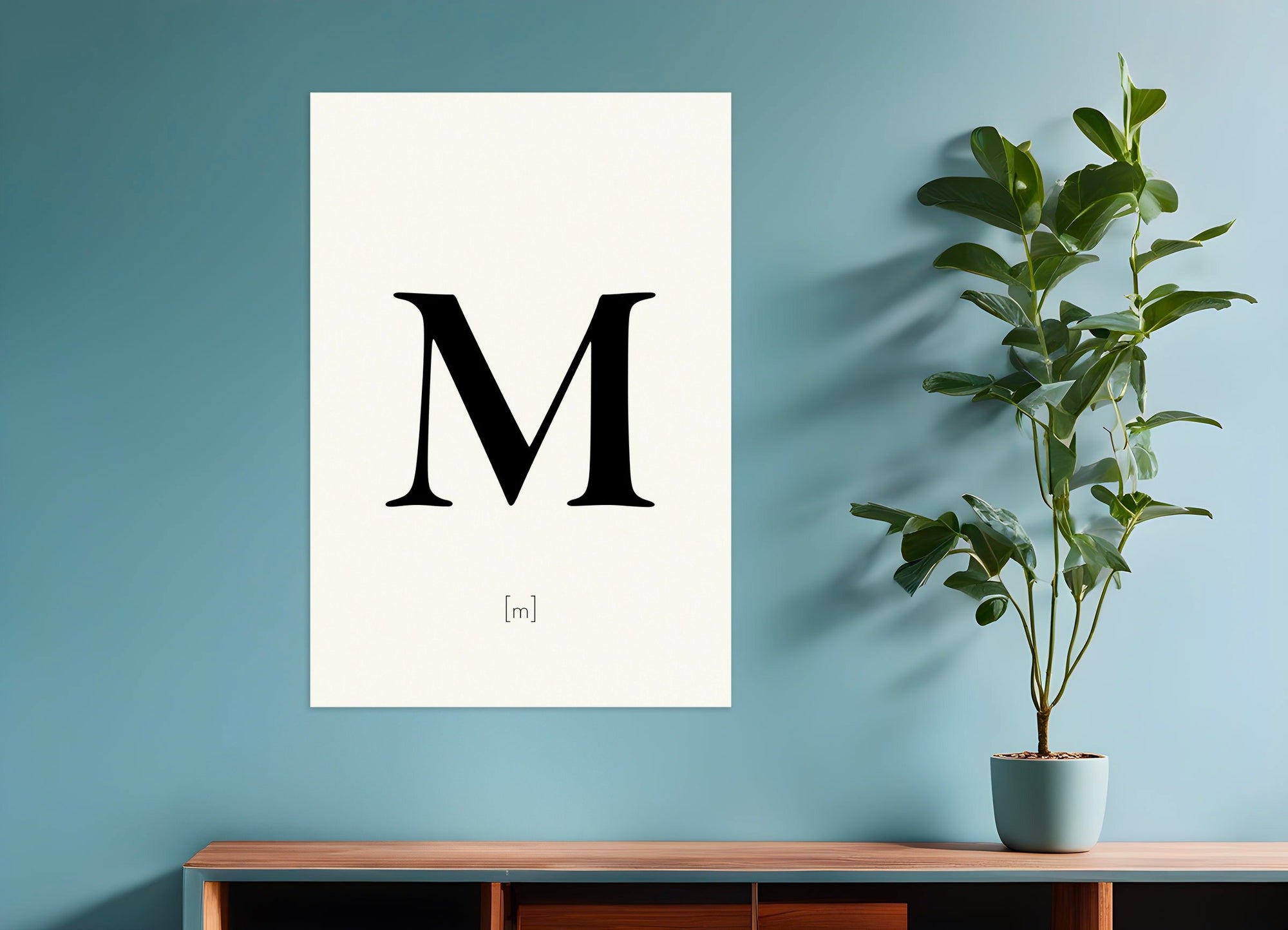 Letra M - Póster | Lámina decorativa de pared | Posterscape